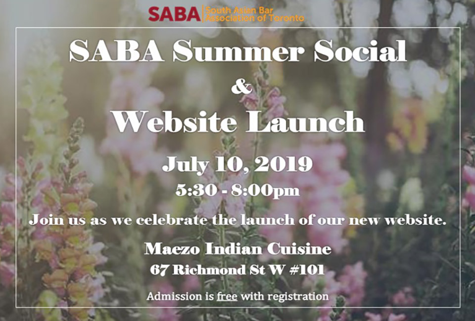Join SABA Toronto to celebrate the launch of their new website